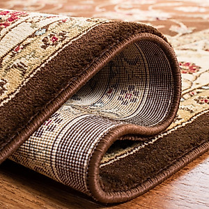 SAFAVIEH Lyndhurst Collection Area Rug - 6'7" x 9'6", Black & Ivory, Traditional Oriental Design, Non-Shedding & Easy Care, Ideal for High Traffic Areas in Living Room, Bedroom (LNH553-9012)