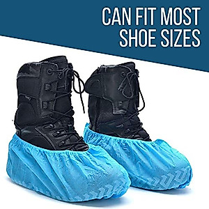 Strongman Tools Shoe Covers 120-Pack (60 Pairs) Shoe Protector for Men & Women, Disposable Shoe Covers Non Slip & Reusable, Water-Resistant Booties for Shoes, Durable for Indoor & Outdoor Use