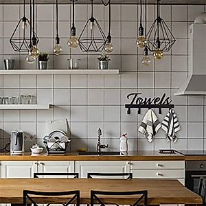 FCMLD Storage Hook Towel Holder Wall Mounted Hanger Metal Waterproof Organizer Hanger Rack Shelf for Bathroom Kitchen Bar Accessories