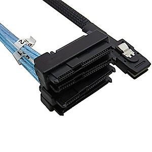 CableDeconn Mini SAS 36 SFF-8087 to (4) SFF-8482 Connectors with SATA Power 1m