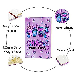 FYWZXED Stitch Lover Gifts Touch Me And I Will Bite You Leather Notebook Movies Lover Gift Birthday Gifts for Women Family Friends Graduation Gifts for Son Daughter (ohana means family)