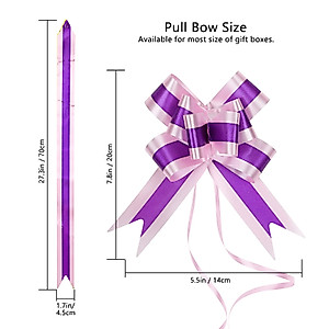 MMYQXI 80 Pieces 5.5 Inches Diameter Pull Bows for Gifts Pull Bows Present Wrapping Pull Bows with Ribbon for Wedding Present Baskets Random Color