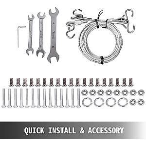 VEVOR Folding Chair and Table Cart 750lbs Capacity Combo Cart for 42 Chairs and 12 Tables Steel Frame Folding Chair Racks for Storage Swivel Wheels Folding Chair Storage with Steel Rope