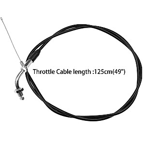 LAXEEM Twist Throttle Accelerator Handle Grips and Bent Cable Set for 50cc 110cc 125cc 150cc 250cc Dirt Bike Quad ATV Pit Pro Trail (Fits for 7/8"/22mm Bar)