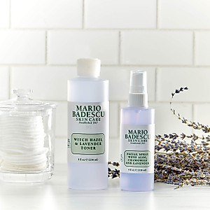 Mario Badescu Alcohol Free Witch Hazel and Lavender Facial Toner for Aging Skin, Infused with Aloe Vera, Face Toner for Combination or Dry Skin, 8 Fl Oz