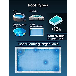 KOKIDO Swimming Pool Vacuum - Cordless Pool Cleaner - Debris Filtration for Above Ground and Inground Pools, Hot Tubs, Spas - Handheld Rechargeable Sweeper - XTROVAC 210 (NO Pole)