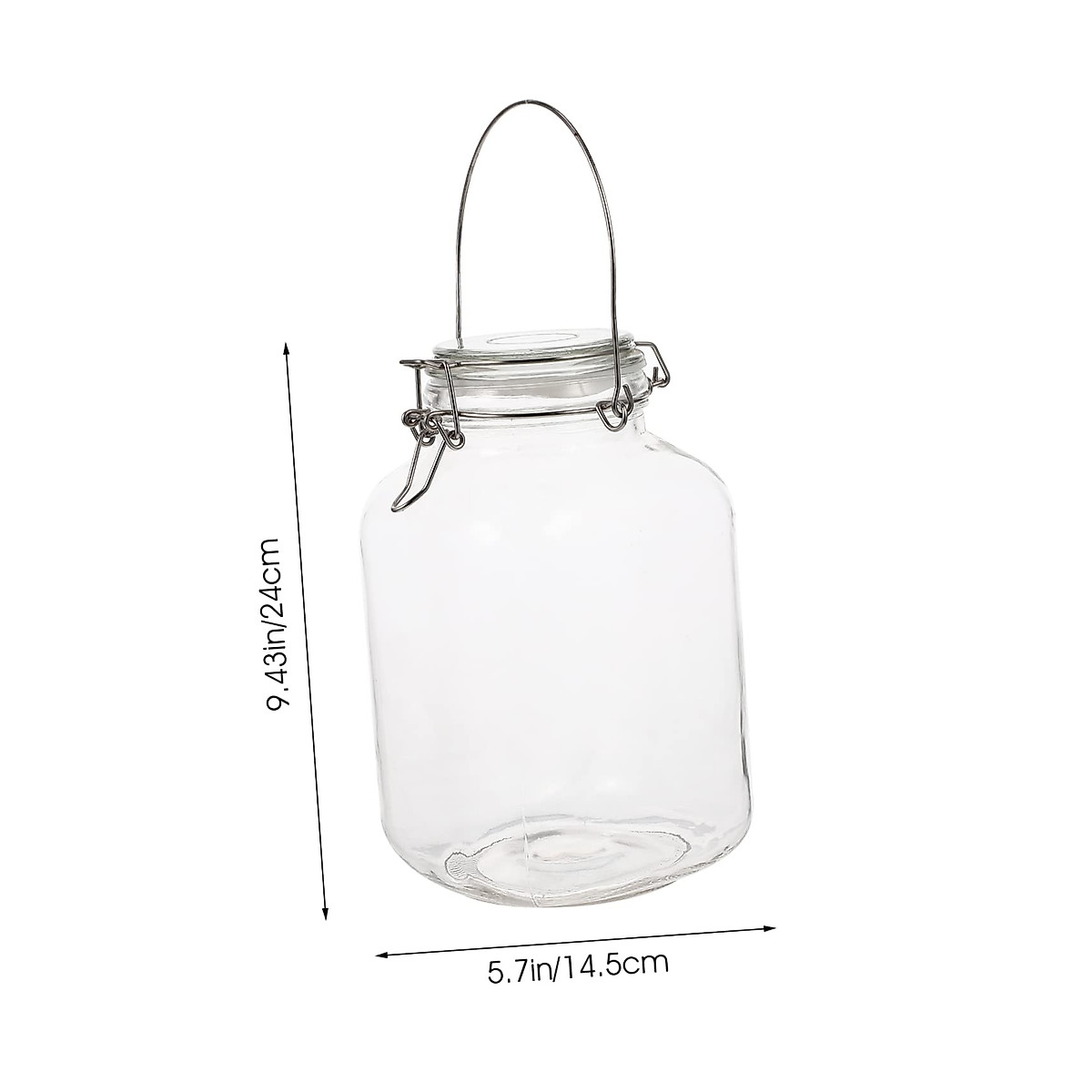 SWOOMEY Glass Storage Jar Glass Container Sauerkraut Canned Clear Container Glass Kitchen Canisters Transparent Pickle Jar Sealed Glass Storage Jar Glass, Iron Glass Storage Container Food