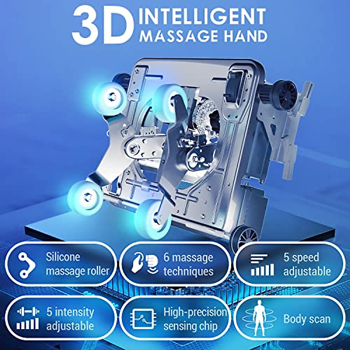 MYNTA 2023 3D Massage Chair Full Body - Zero Gravity Massage Chair Recliner with SL Track, AI Voice Control, LCD Screen, Quick Access Buttons, USB Charger, Auto Body Scan, Bluetooth, Brown