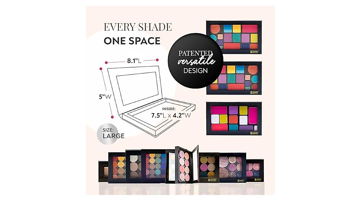 Z Palette Large Magnetic Makeup Palette - Organize Your Beauty