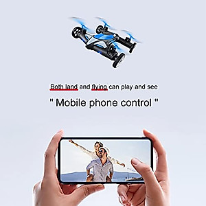 Aufmer Mini Drone with Kids Camera, 2.4G Quadcopter Drone with Land Mode or Flight Mode, Altitude Hold, Headless Mode, 3D Flip, RC Drones (Blue)