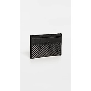 TUMI Men's Slim Card Case, Carbon, Black, One Size