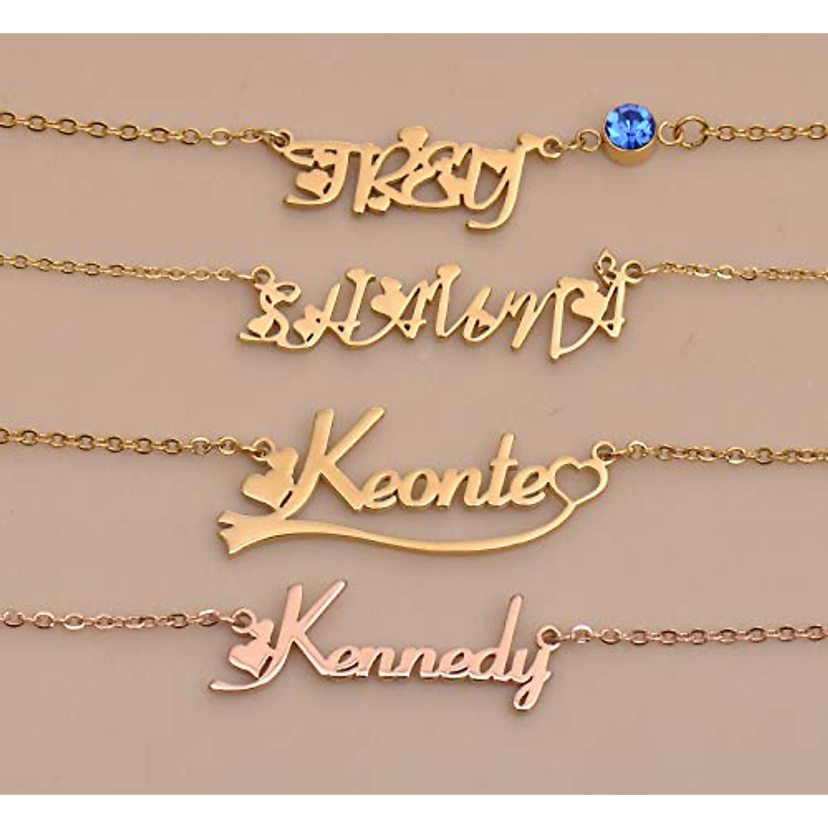 MoShelly Girls Name Necklace Customized Personalized Cobi