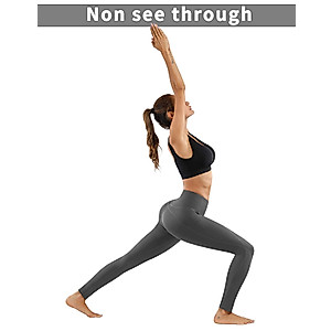 PHISOCKAT 2 Pack High Waist Yoga Pants Women with Pockets, Tummy Control Leggings for women, Workout 4 Way Stretch Leggings