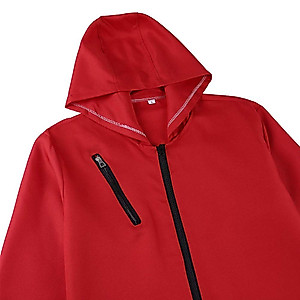 Tomlyws Money Heist Costume Unisex Dali Mask Red Costume Coverall Jumpsuits XXL