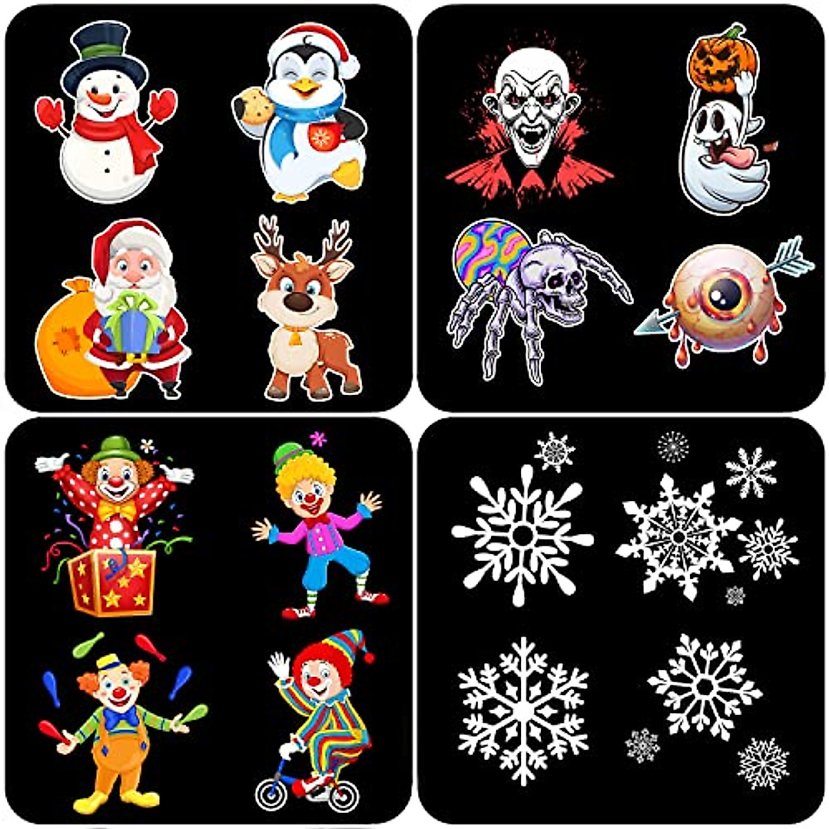 Xhaus 8 Pcs Replacement Theme Slides for Halloween Christmas Projector Lights, Not Include Projector