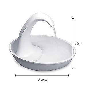 Pioneer Pet Swan Pet Drinking Fountain for Cats and Dogs - 80oz Capacity, Great for Multiple Pets – Great for Pets Who Love the Faucet - Bubbler and Bowl Dispenser Design Keeps Water Moving