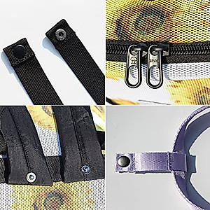 Mesh Backpack Bag See Through Bag College Bookbag Beach Bag Daypack Travel Semi-Transparent Bag for Women and Men (I)