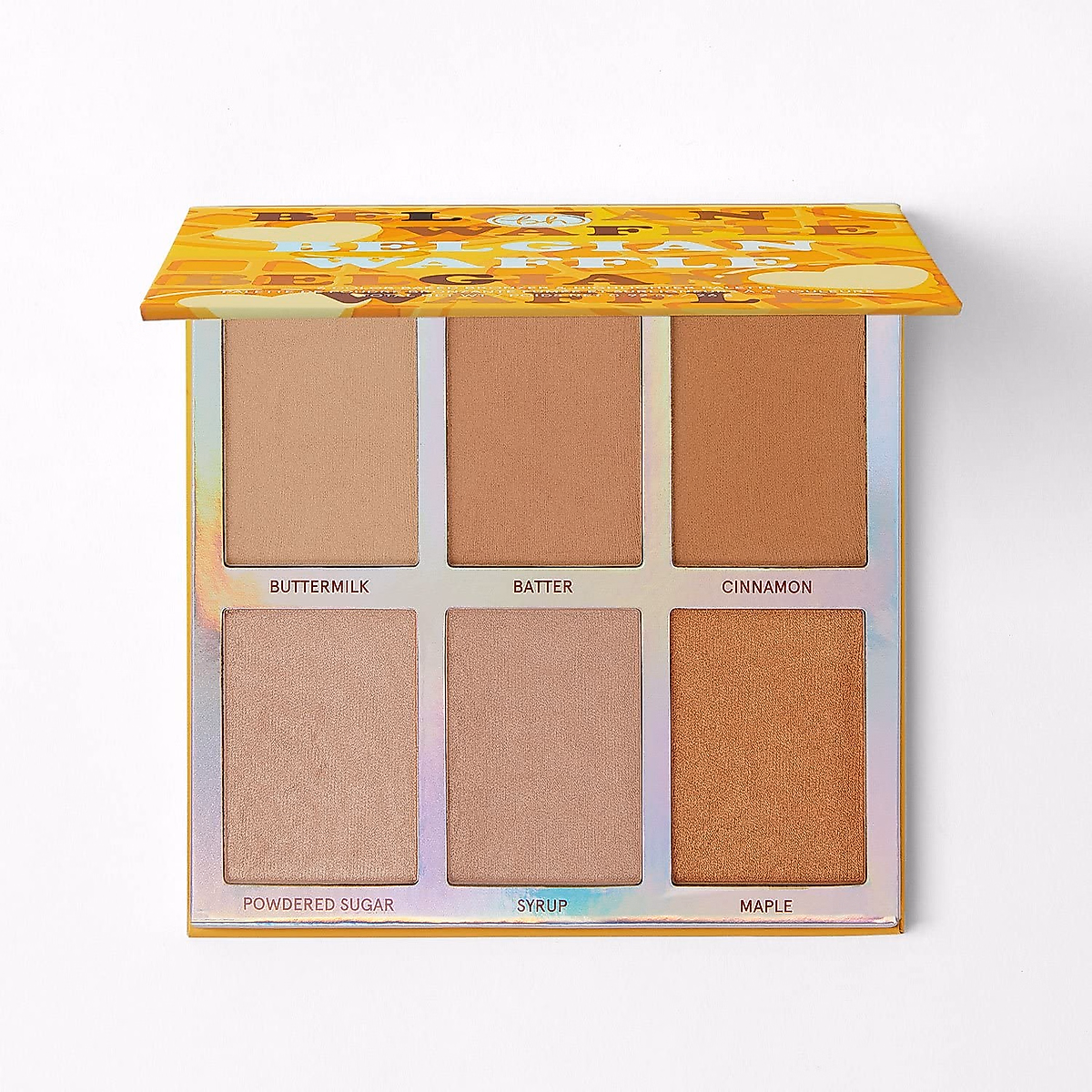 bh Cosmetics, Baked Bronzer and Highlighter, Face Palette, Weekend Vibes Belgian Waffle, 6 Colors, 6 oz