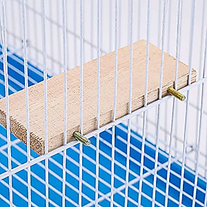 Mogoko Polished Natural Wood Bird Perches Pet Parrot Bird Cage Perches Square Wooden Stand Platform Budgie Toys Cages Accessories for Parakeets
