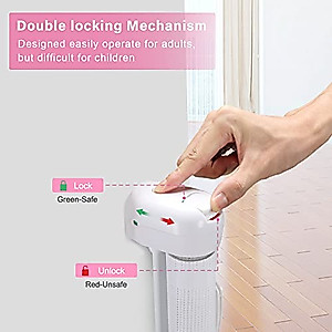 Retractable Baby Gate Extra Wide- 34” Tall Extends Up to 54” Wide Safety Mesh Stairs Gate for Kids or Pets Dogs Gate for Doorways/Banister/Hallways/Deck/Indoor/Outdoor -Wall Spacer Kit Included