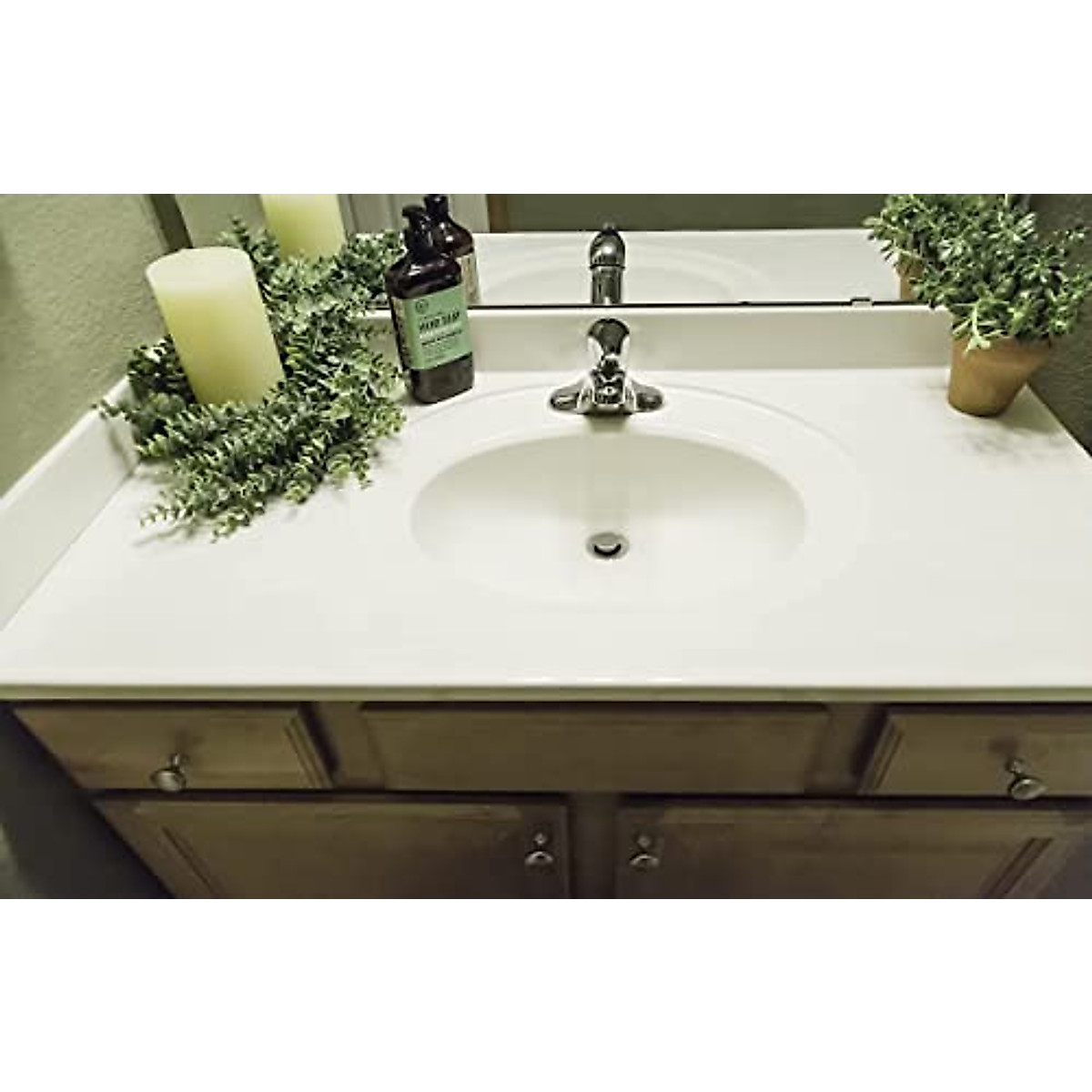 Design House 550921 Cultured Marble Side Splash, 18.3, Solid White