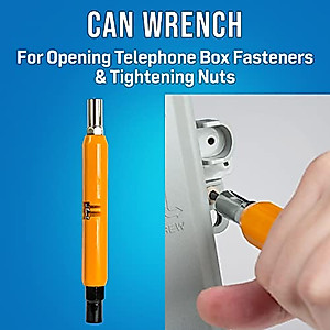 Jonard Tools TK-50 5 Piece Telecom Installer Kit with Can Wrench, Splicing Knife, Scissors, Probe Pick, and Tool Pouch