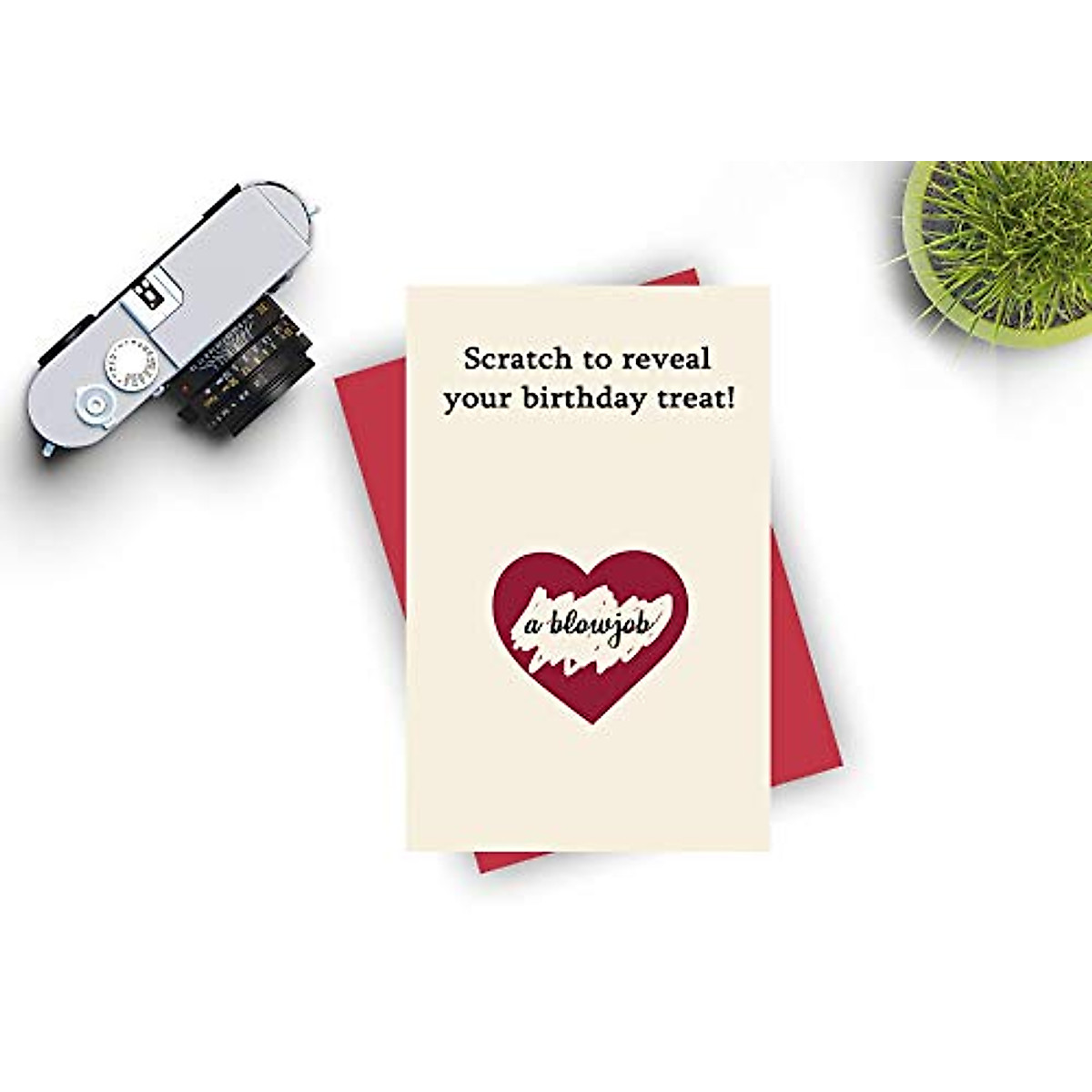 Scratch Birthday Card, Funny Naughty Birthday Card for Boyfriend Husband Fiance Wife Girlfriend