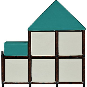 OneSpace 1 Recycled Paper Fantasy Fort Kids Storage Unit, Green and Brown