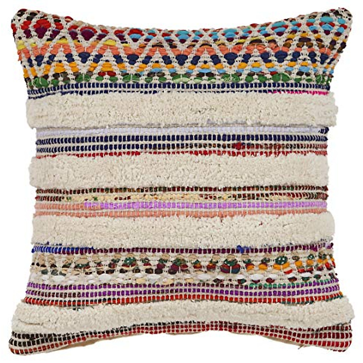 LR Home Callie Throw Pillow, 18" x 18", Multi/Natural