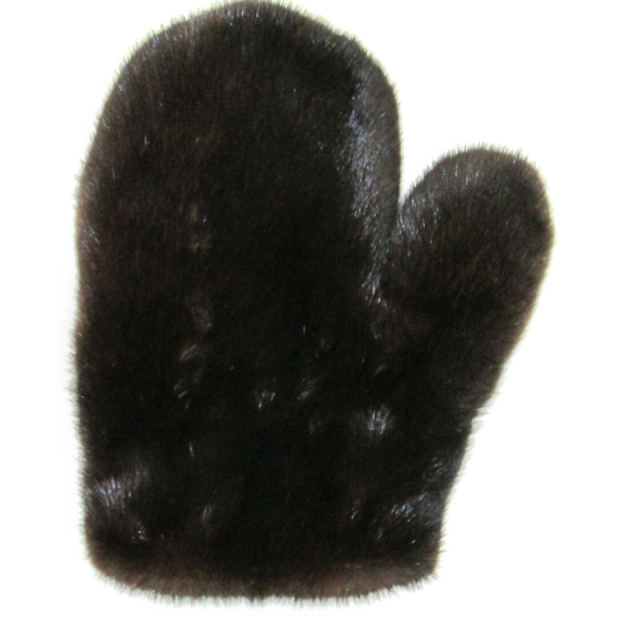 Full Skin Mahogany Mink Love Massage Mitten W/Satin Back