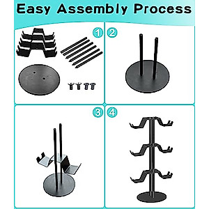 Ahomiwow Controller Holder Display Storage 3 Tier Hook for Desk Organizer Stand Hanger Neat Game Controller Hangers for All Universal PC Accessories Easy Assembly Space Save
