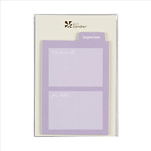 Tabbed Sticky Notes - Productivity Layout - Tab Import Pages, Write Daily Tasks & Keep Track of to-Dos - 3.15" x 3.85", 20 Sheets, Purple