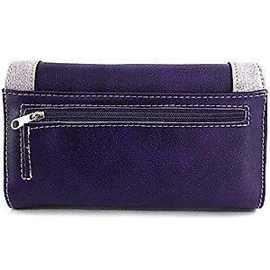 Zelris Spring Bloom Western Concho Women Conceal Carry Tote Handbag Purse Set (Purple)