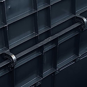 Tidyard Garden Storage Box Plastic Storage Container 84.5 Gal Deck Box Garden Tool Organization Black for Patio, Lawn, Poolside, Backyard, Outdoor Furniture 46.9in x 18.1in x 23.6in (L x W x H)