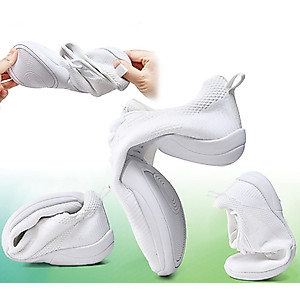 DADAWEN Adult & Youth White Cheerleading Dance Shoes Athletic Training Lightweight Competition Tennis Sneakers Cheer Shoes White US Size 7/EU Size 38