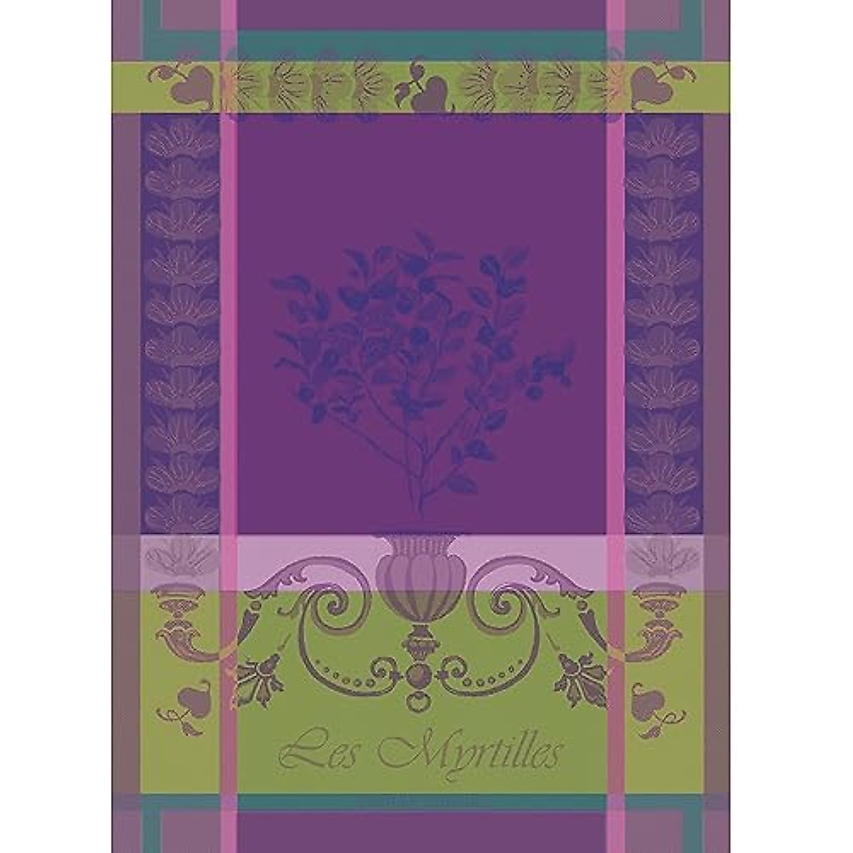 Garnier Thiebaut Myrtilles Violet French Jacquard Kitchen Towel 100% Cotton
