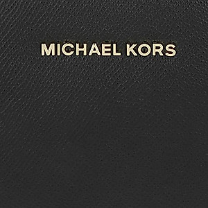 Michael Kors Women's Jet Set Crossbody Leather Bag, Black, Large