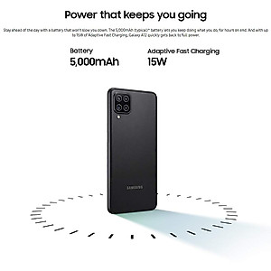 Samsung Galaxy A12 (32GB, 3GB) 6.5" HD+, Android 11, 5000mAh Battery, 4G Volte T-Mobile Unlocked A125U (w/ 64GB SD, Black)