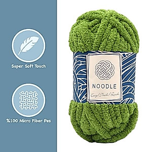 Blanket Extra 1 Pack 250g/8.81oz Polyester 6 Super Bulky (Jumbo) 38 yds Knitting Crochet Crafts & Amigurumi Chunky Chenille Yarn Home Decor (Green)