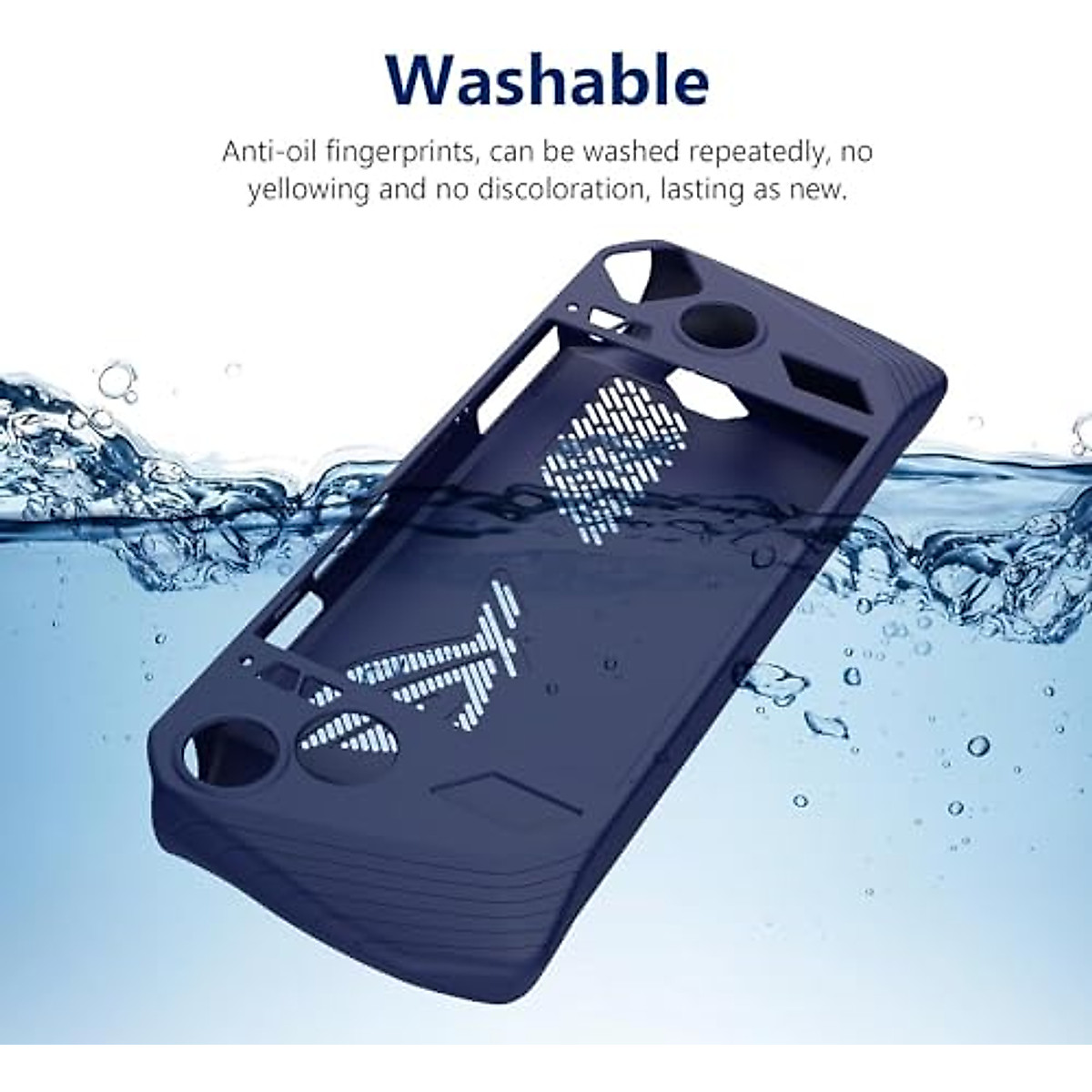 ASUS ROG Ally Silicone Protective Case - Anti Slip, Anti Finger Print, Enhanced Grip Control - Navy
