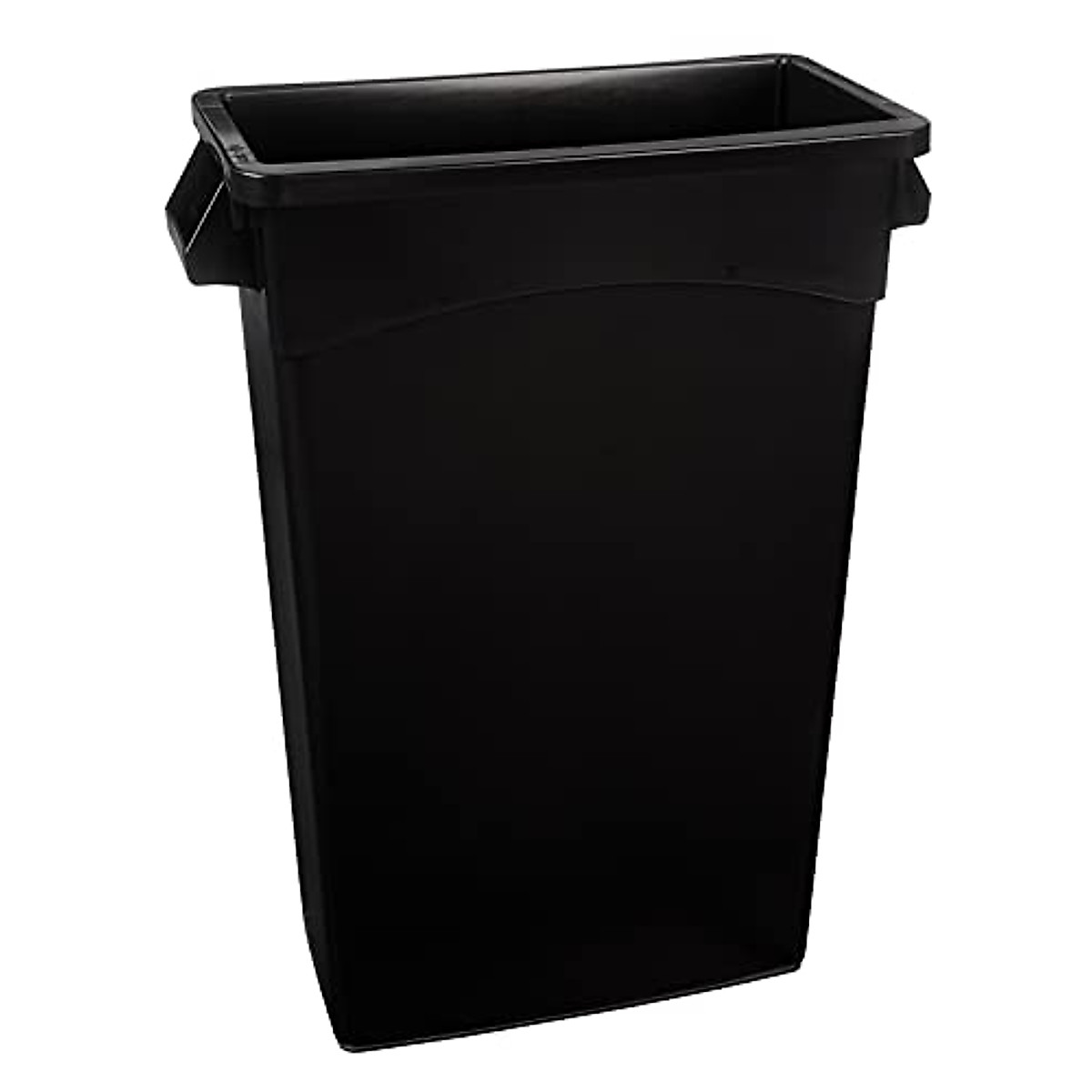 AmazonCommercial 23 Gallon Commercial Slim Trash Can, Black, 1-pack