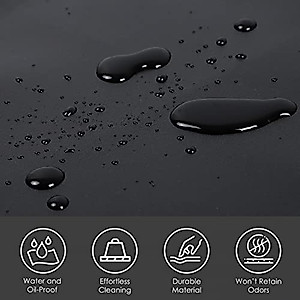 Houseables Heavy Duty Apron, Waterproof Rubber Aprons, 39x26, Vinyl, Plastic, Black, Long, Water Proof & Resistant, Thick Butcher Industrial Bib, For Dishwashing, Dishwasher, Kitchen, Dog Grooming