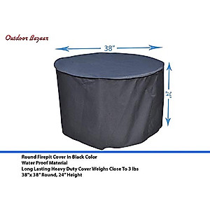Q-Claw Outdoor Bazaar 38 Inch Round Firepit Cover