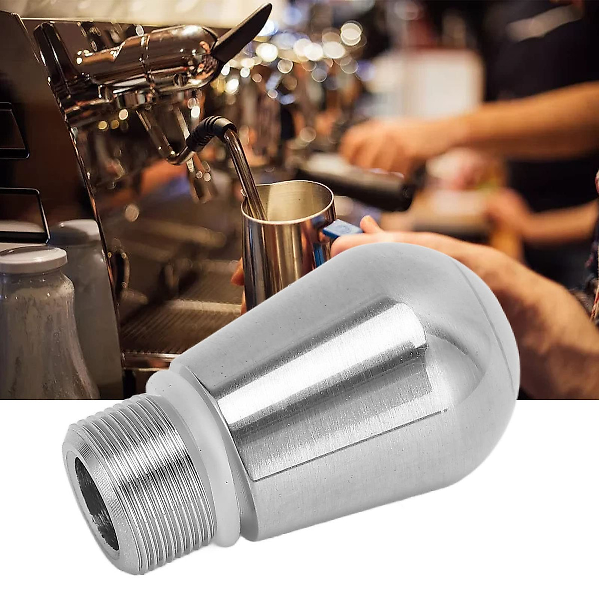 Coffee Machine Nozzle, 4 Hole Stainless Steel Steam Nozzle Coffee Machine Spout Coffee Machine Replacement Milk Foam Nozzle Replacement for Breville 8