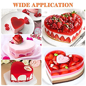 CALLARON 5pcs Aluminum Foil Cake Pan Aluminum Foil Pans Heart Shape Cake Pan for Storing, Baking, Meal Prep & Reheating | Freezer & Oven Safe, Recyclable