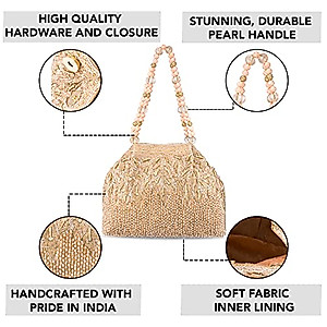 Aheli Potli Bags for Women Evening Bag Clutch Ethnic Bride Purse with Drawstring (P66C)