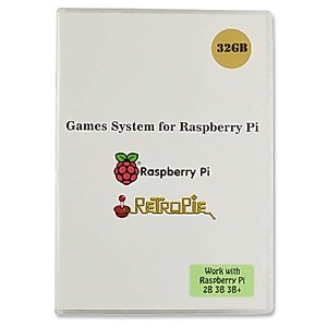 BeiErMei Raspberry Pi Game System, Preloaded 32GB Games Plus Data, Only Work with Raspberry Pi 2B, 3B, 3B+, Retropie RetroArch Emulation Station, KODI+LXDE Video Previews