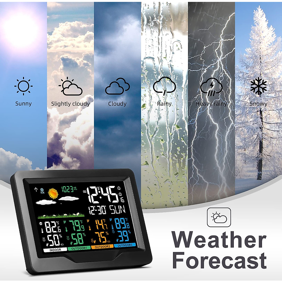 KALEVOL Wireless Weather Station - Indoor/Outdoor Thermometers