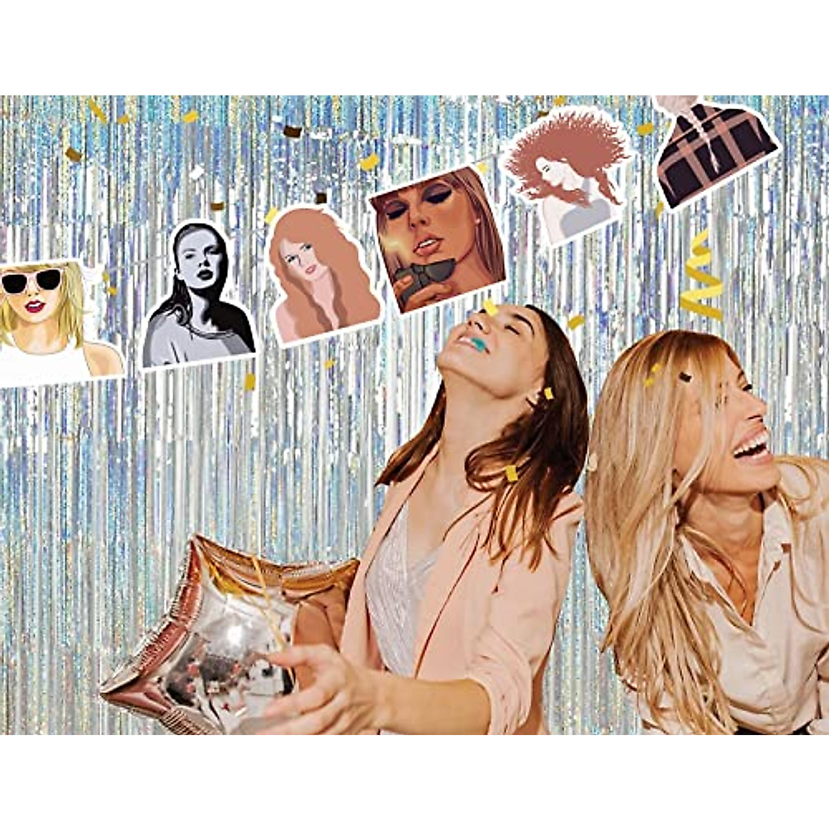 Party Decorations for Music Birthday Decorations, ERAS Cutout Cake Toppers, Backdrop Banner Wall Decor, and Party Supplies (25 Pcs)