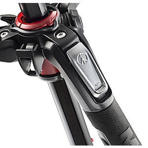 Manfrotto MT190CXPRO4 4 Section Carbon Fiber Tripod Legs with Q90 Column (Black) Includes A Bonus ZAYKiR Tripod Strap Non-Slip with Two Quick-Release Loops (Black)